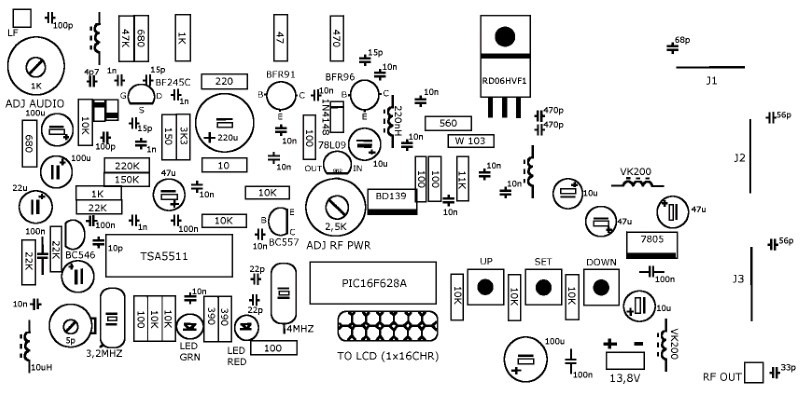 FM RDVV pll 6 watt no tune :: Yialiat-electronics
